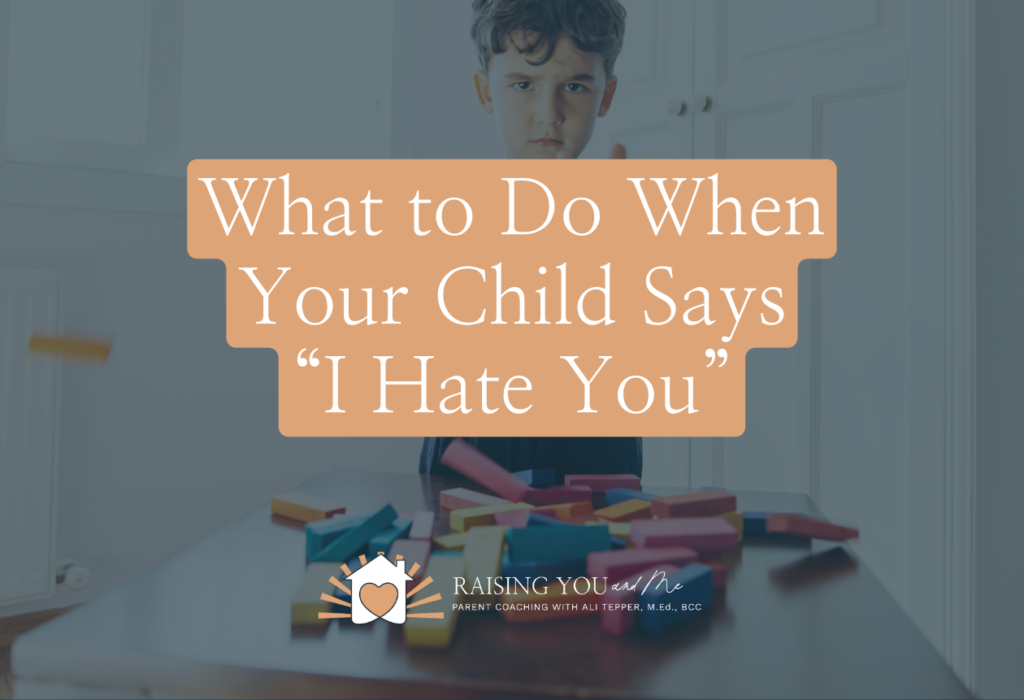 What to Do When Your Child Says “I Hate You”